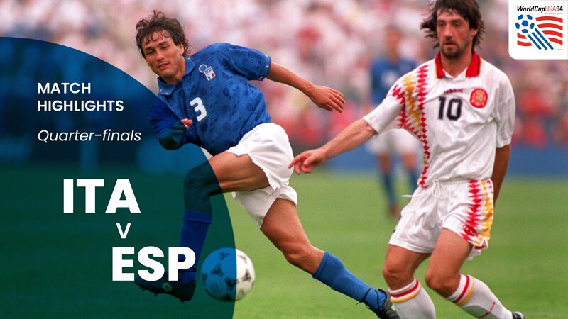 Italy v Spain | Quarter-finals | 1994 FIFA World Cup USA™ | Highlights