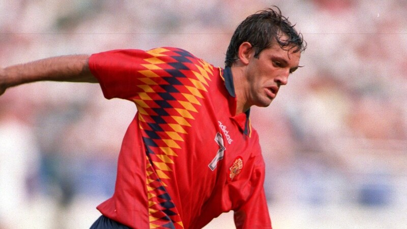 Jon Andoni Goikoetxea Goal 14' | Germany vs Spain | 1994 FIFA World Cup ...