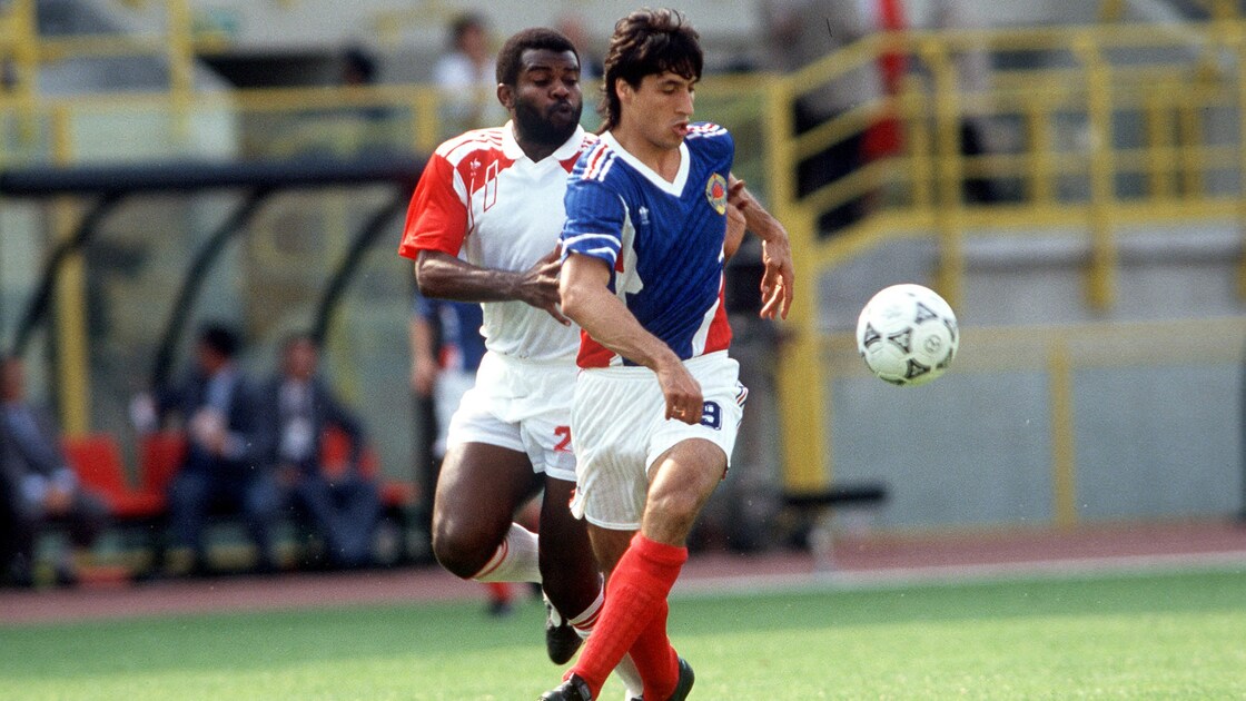 Darko Pančev Goal 9' | Yugoslavia vs United Arab Emirates | 1990 FIFA ...