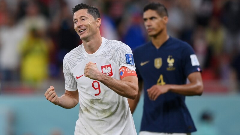 Robert Lewandowski Goal 90+9' | France v Poland | FIFA World Cup Qatar ...