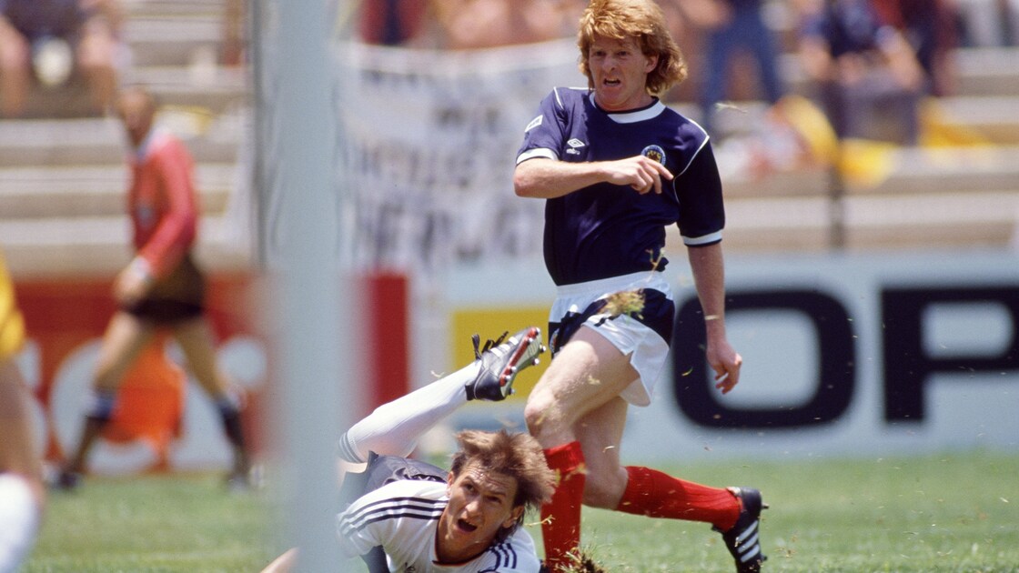Gordon Strachan Goal 18' | Germany FR vs Scotland | 1986 FIFA World Cup ...