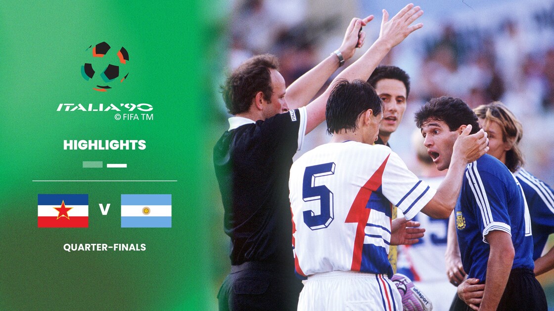 Yugoslavia v Argentina | Quarter-finals | 1990 FIFA World Cup Italy ...