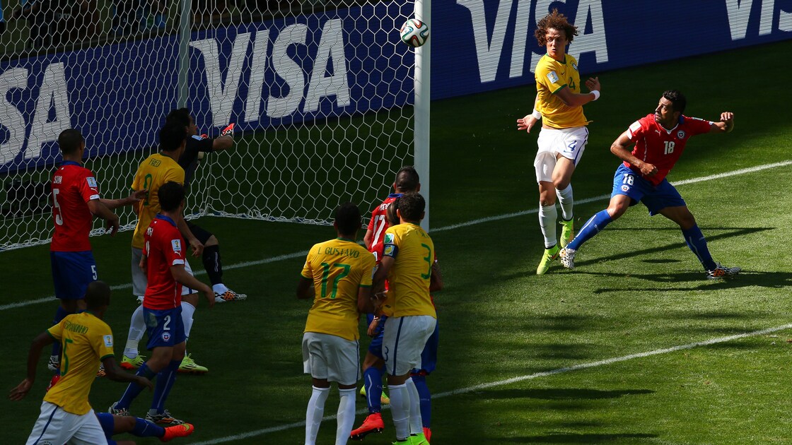 David Luiz Goal 17' | Brazil v Chile | 2014 FIFA World Cup Brazil™