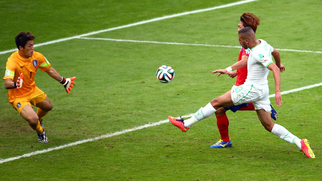 Islam Slimani Goal 25' | Korea Republic v Algeria | 2014 FIFA World Cup ...