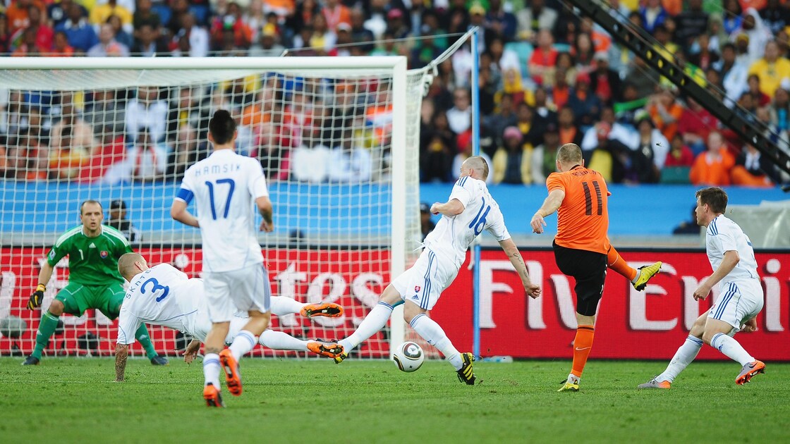 Arjen Robben Goal 17' | Netherlands v Slovakia | 2010 FIFA World Cup ...