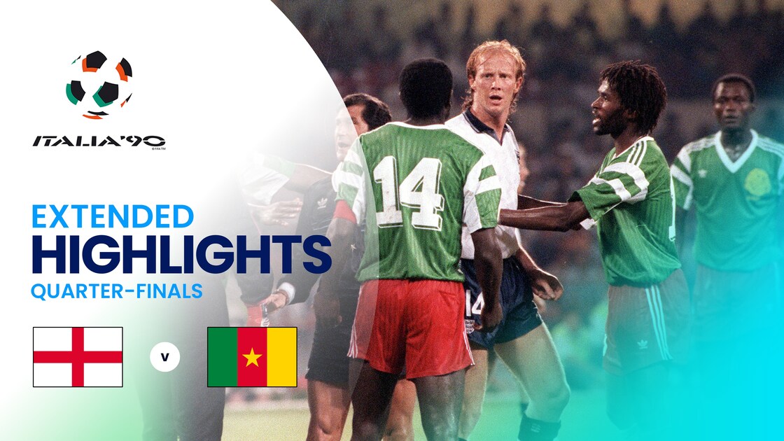 England v Cameroon | Quarter-finals | 1990 FIFA World Cup Italy ...