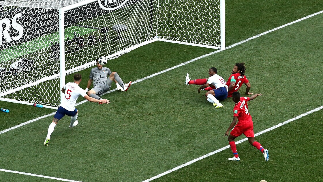 John Stones Goal 40' | England v Panama | 2018 FIFA World Cup Russia™