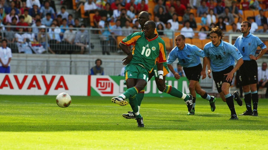 Khalilou Fadiga Goal 20' | Senegal vs Uruguay | 2002 FIFA World Cup ...